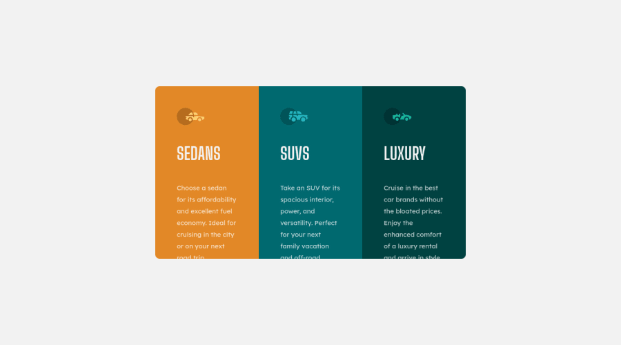 Frontend Mentor Responsive 3 Column Card Built With Css Grid Coding Challenge Solution