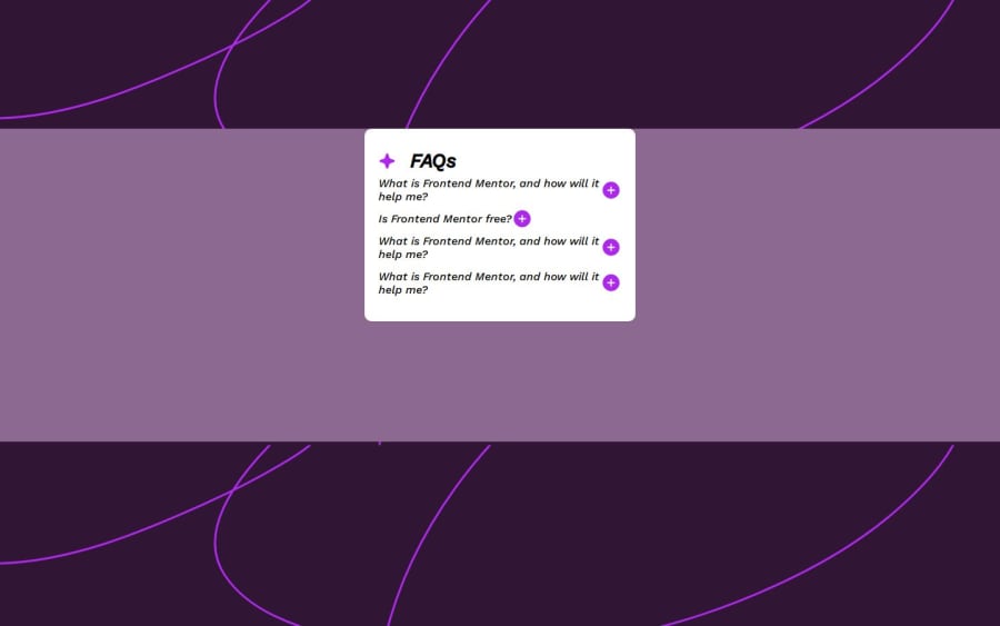 Frontend Mentor Faq Using React Jsjavascripthtml And Css Coding Challenge Solution
