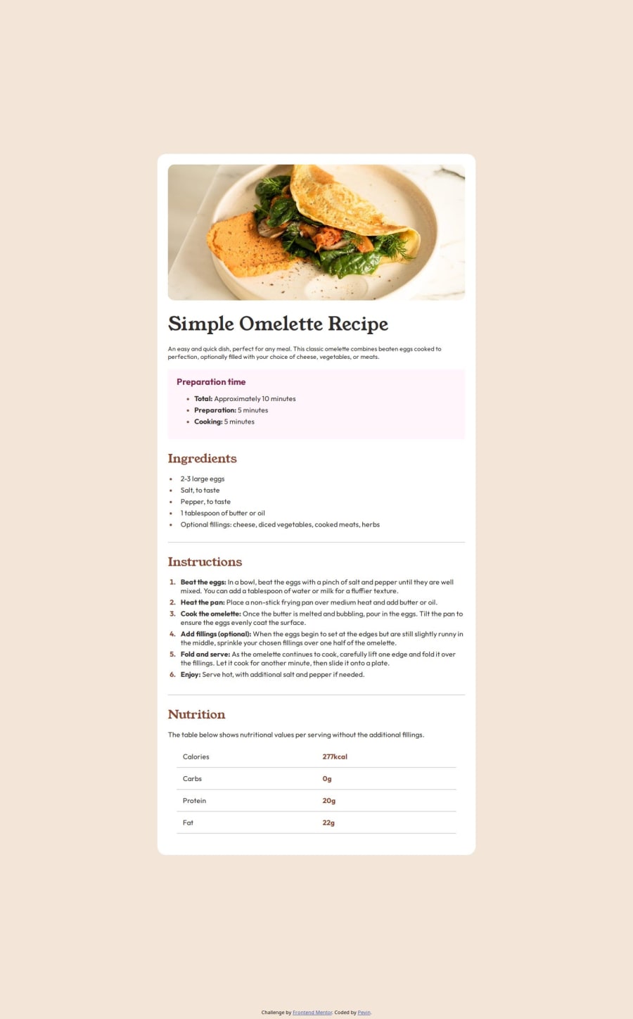 Frontend Mentor Recipe Page Using Html Css Coding Challenge Solution