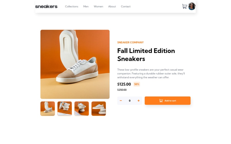 Frontend Mentor | Ecommerce product page built with CSS coding challenge solution