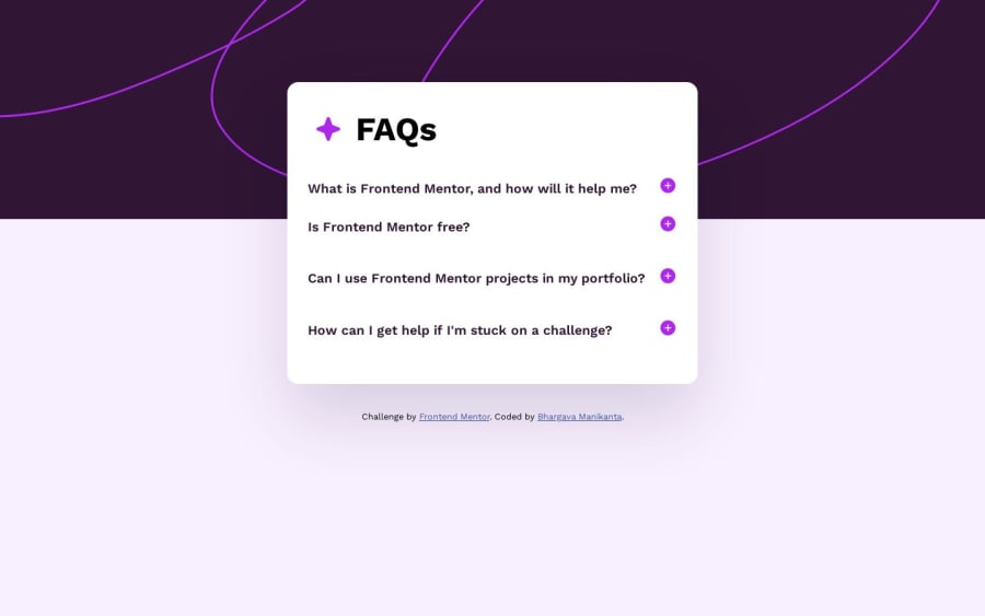 Frontend Mentor Faq Accordion Coding Challenge Solution