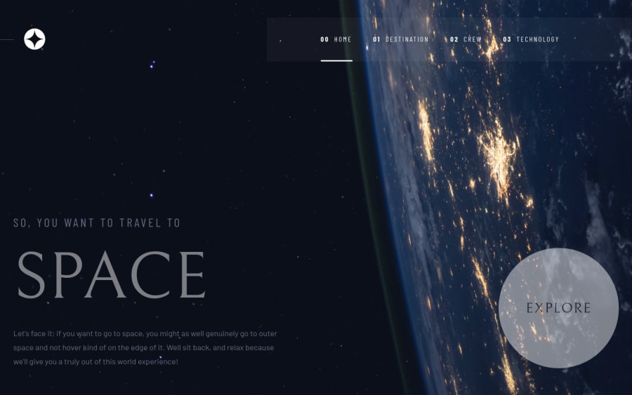 Frontend Mentor Space Tourism Using React Coding Challenge Solution