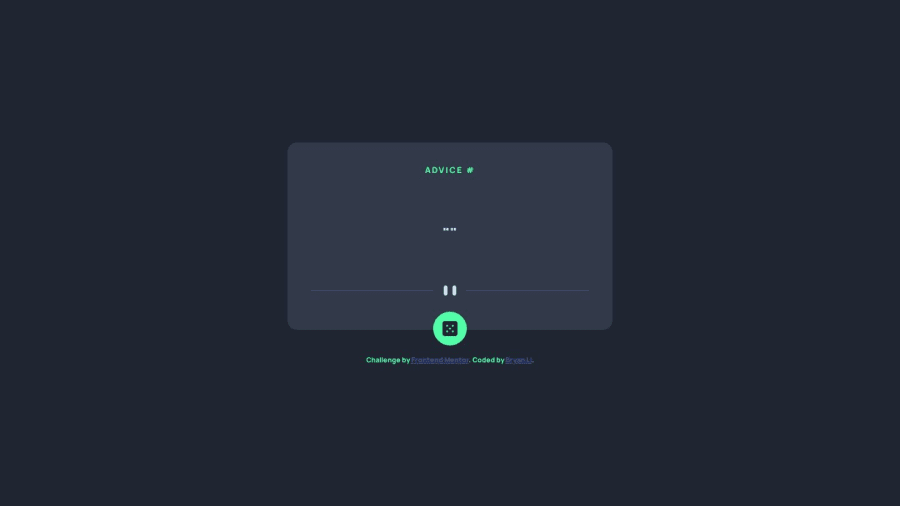 Frontend Mentor Advice Generator App Coding Challenge Solution