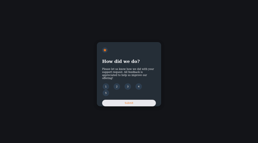 Frontend Mentor Interactive Rating Component Using Html Css Andjs