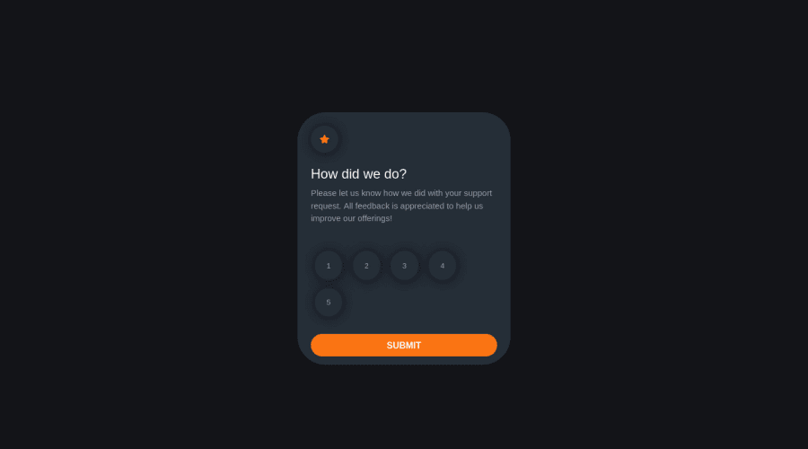 Frontend Mentor Responsive Interactive Rating Components Using Bootstrap Coding Challenge