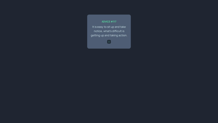 Frontend Mentor Advice Generator App With React Js And Tailwindcss