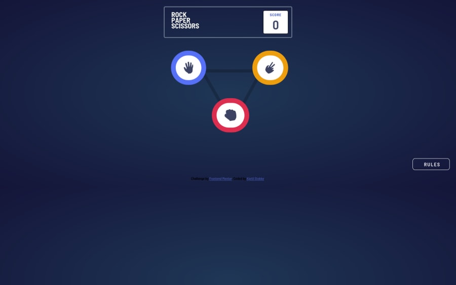 Frontend Mentor Mobile First Rock Paper Scissors Game Using Css Grid And Javascript Coding