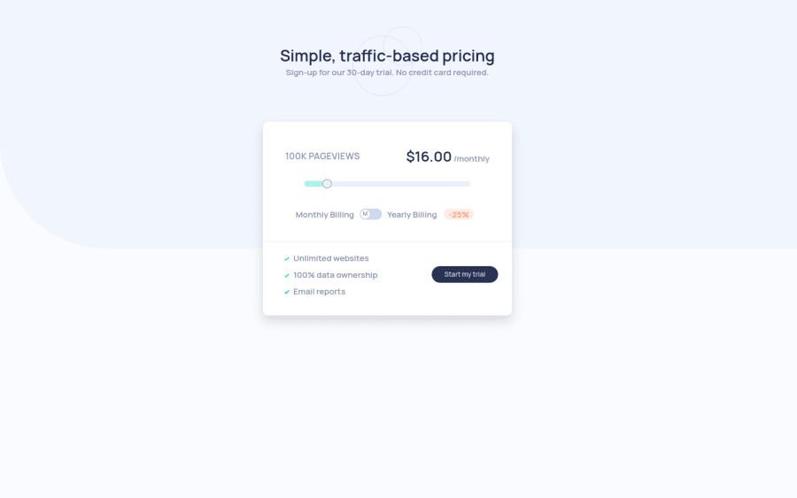 Frontend Mentor Interactive Pricing Component Using Html Css And Js Coding Challenge Solution