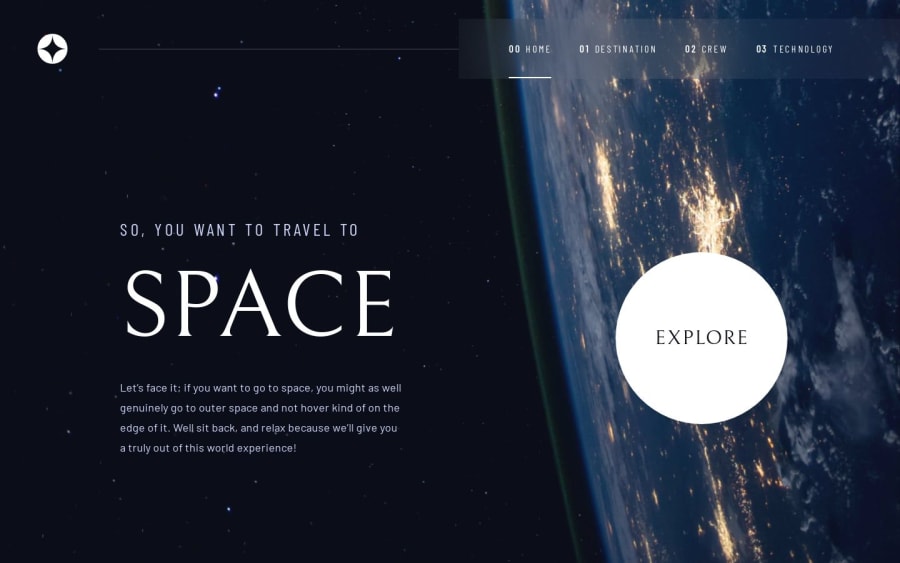 Frontend Mentor Vue Vuetify Space Tourism Coding Challenge Solution