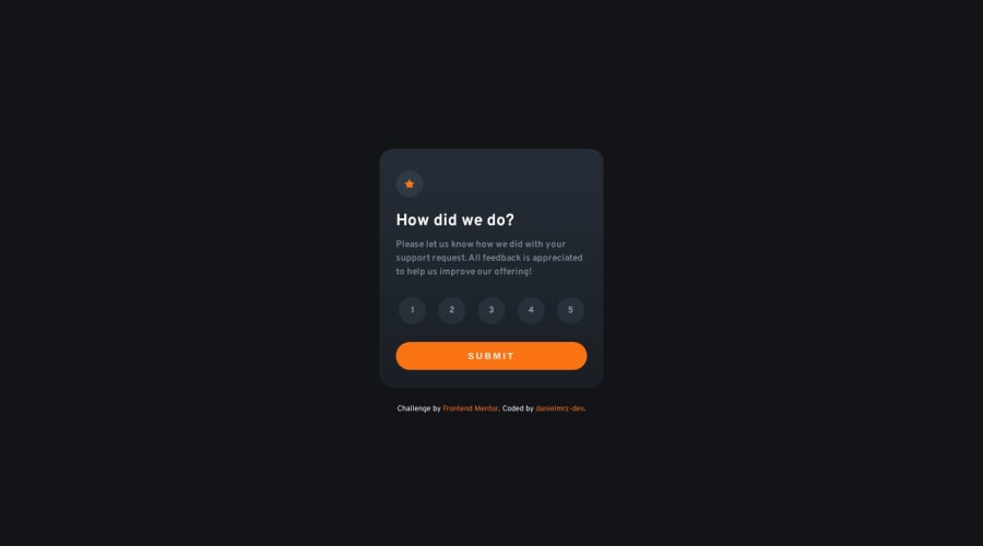 Frontend Mentor Interactive Rating Card My First Project Using Javascript Coding Challenge