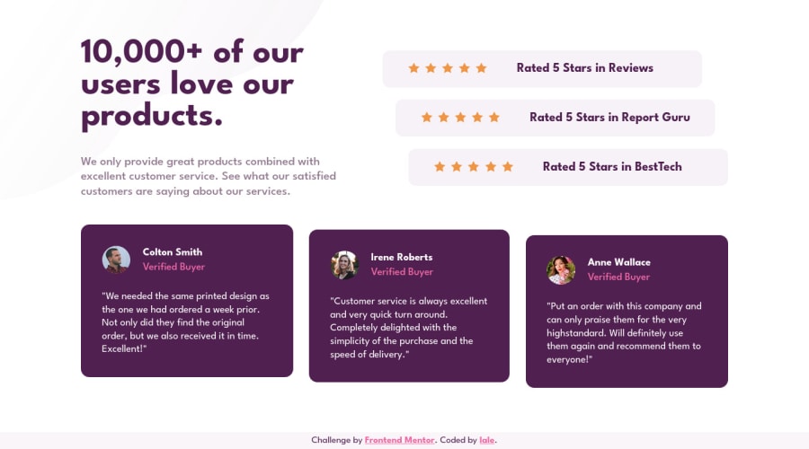 Frontend Mentor | Social proof section coding challenge solution Frontend Mentor | Social proof section coding challenge solution