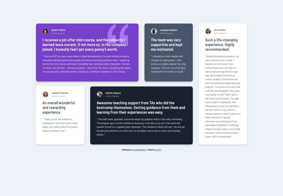Frontend Mentor Flexbox Css Grid Mobile First Coding Challenge Solution