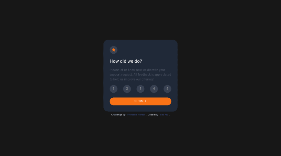 Frontend Mentor Interactive Rating Component Built With Vite React