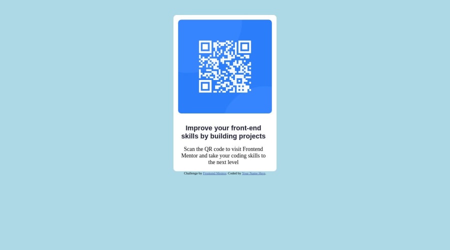 Frontend Mentor Qr Code Project Using Css Grid Coding Challenge Solution