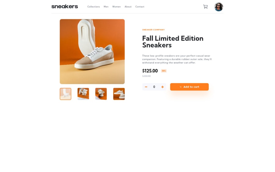 Frontend Mentor E Commerce Product Page Using Html Css Js Coding Challenge Solution