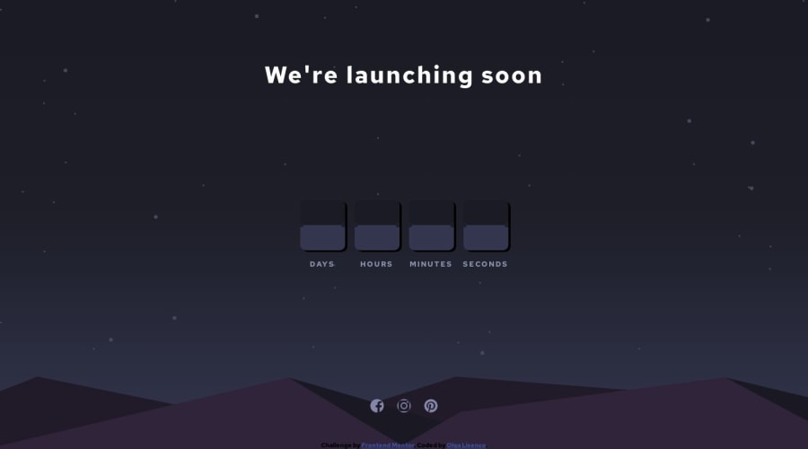 Frontend Mentor Countdown Timer Coding Challenge Solution