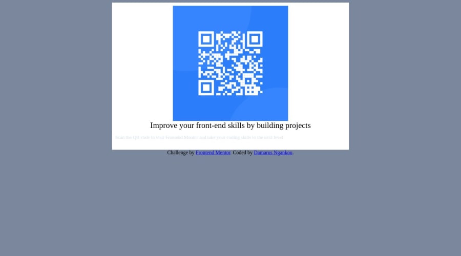 Frontend Mentor Qr Component Coding Challenge Solution