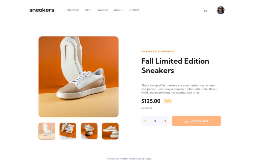 Frontend Mentor E Com Product Page Using Vanilla Css Js Coding