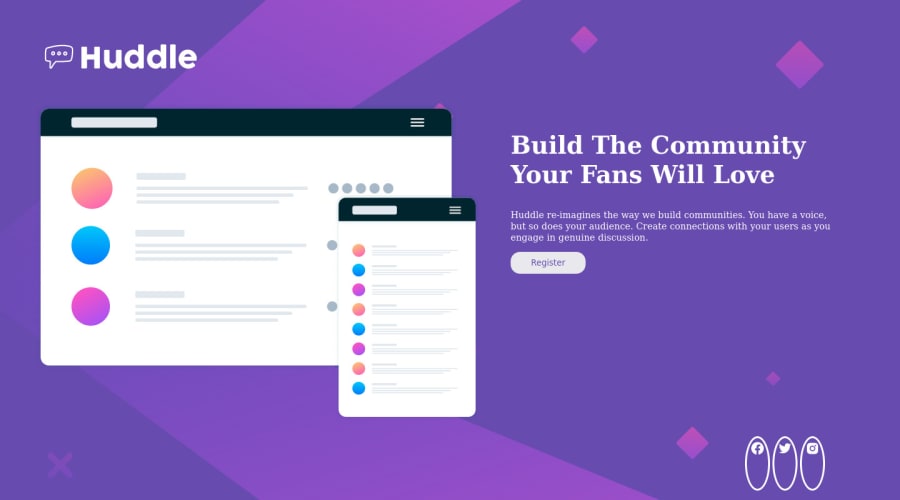 Frontend Mentor | Huddle Landing Page using HTML and CSS coding ... Frontend Mentor | Huddle Landing Page using HTML and CSS coding ...