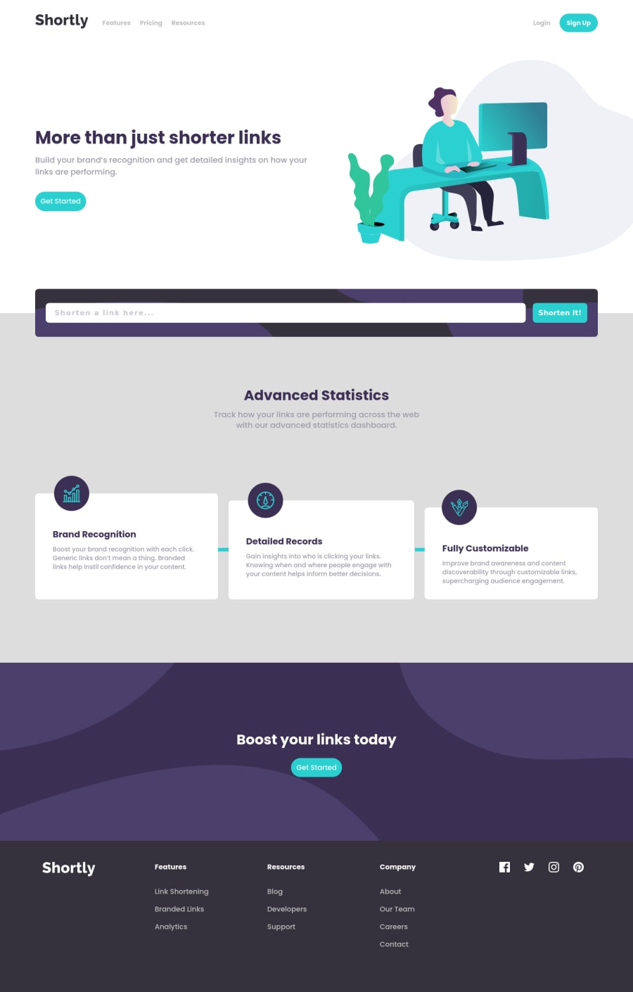 Frontend Mentor Url Shortening Api Master Using Flexbox And Css Grid Coding Challenge Solution