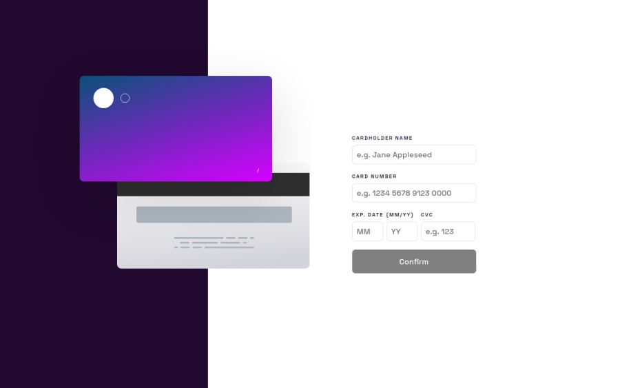 Frontend Mentor Interactive Card Details Form React Js Coding