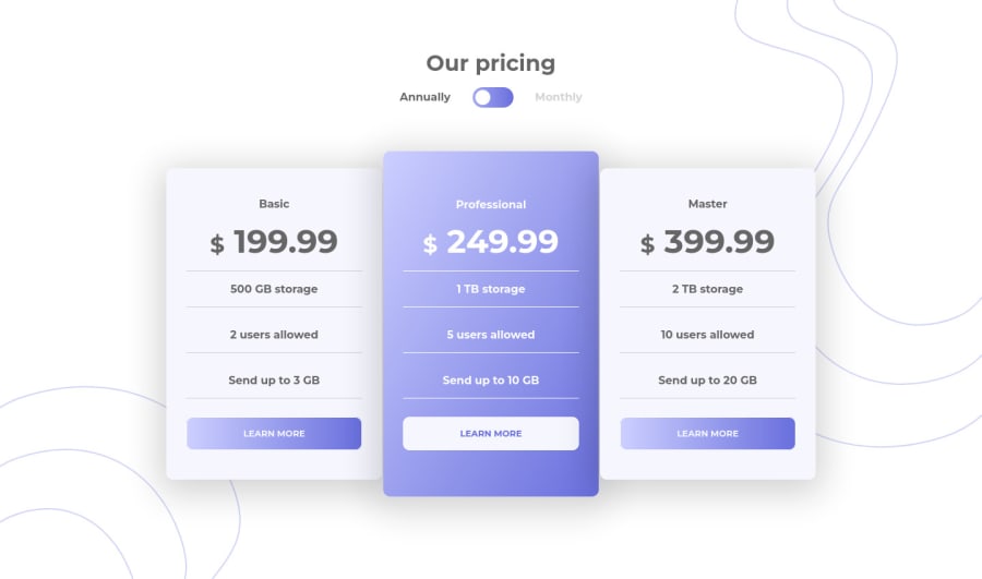 Frontend Mentor Interactive Pricing Component Coding Challenge Solution