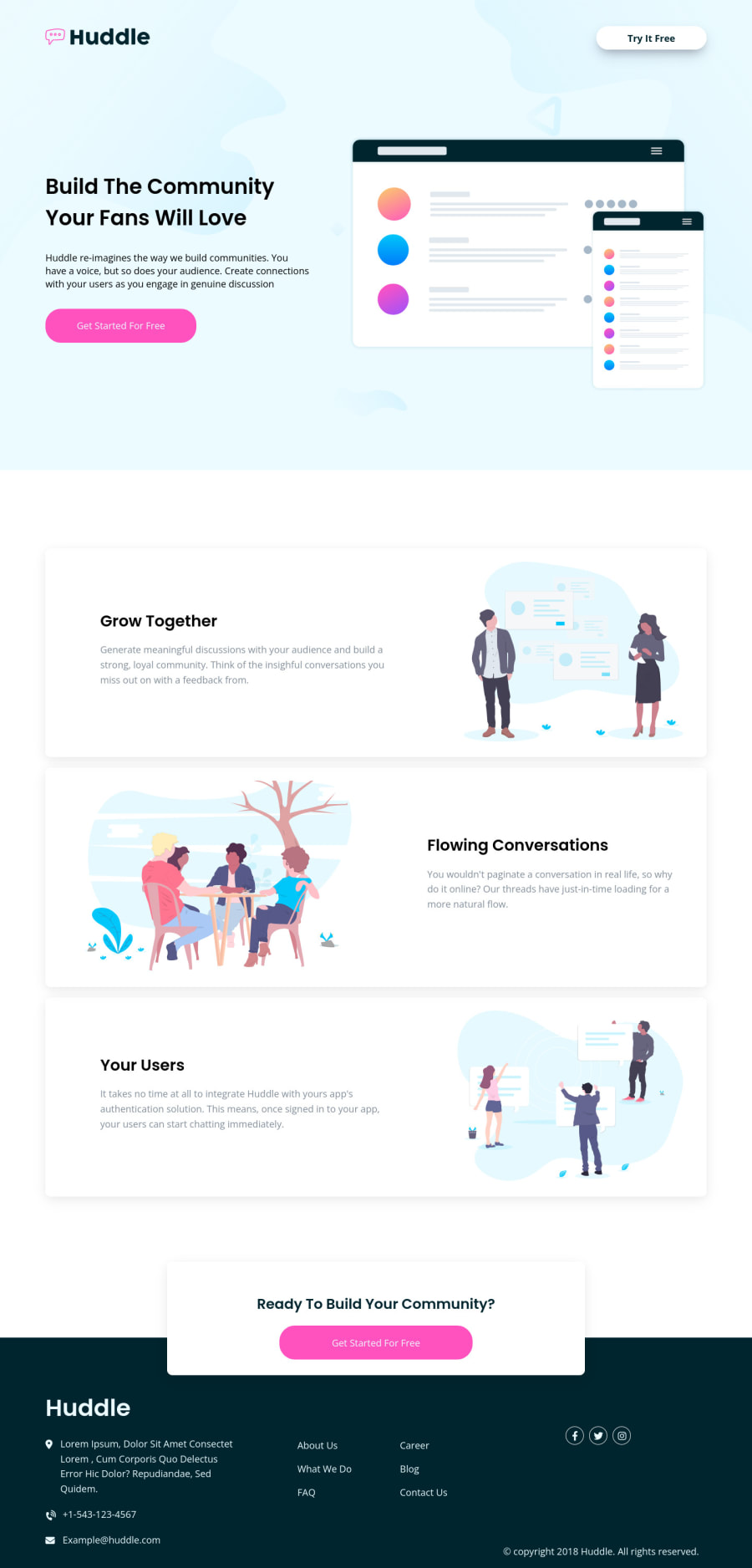 Frontend Mentor | Huddle landing page - CSS & HTML coding challenge ... Frontend Mentor | Huddle landing page - CSS & HTML coding challenge ...