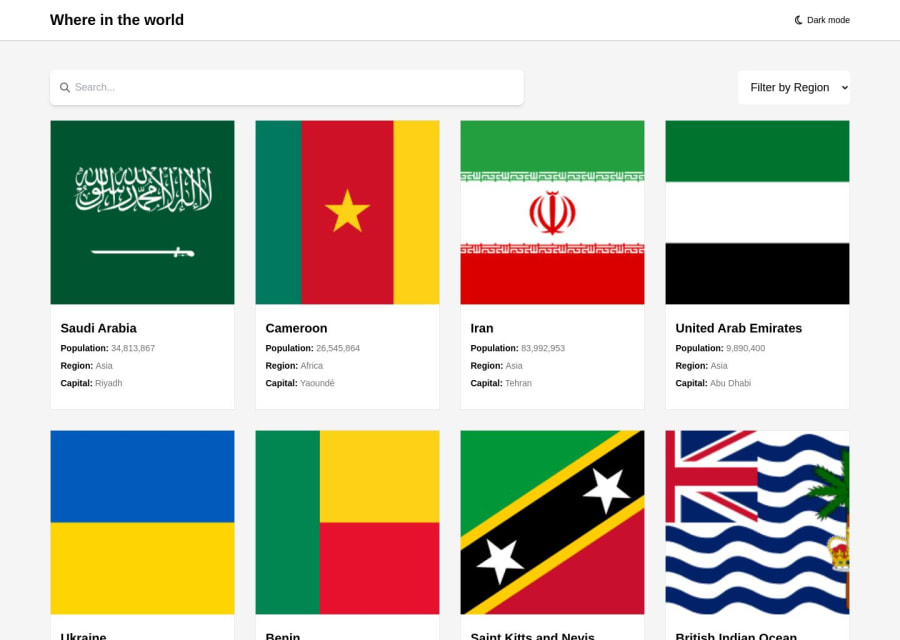 Frontend Mentor Countries App With Reactjs And Tailwindcss Coding