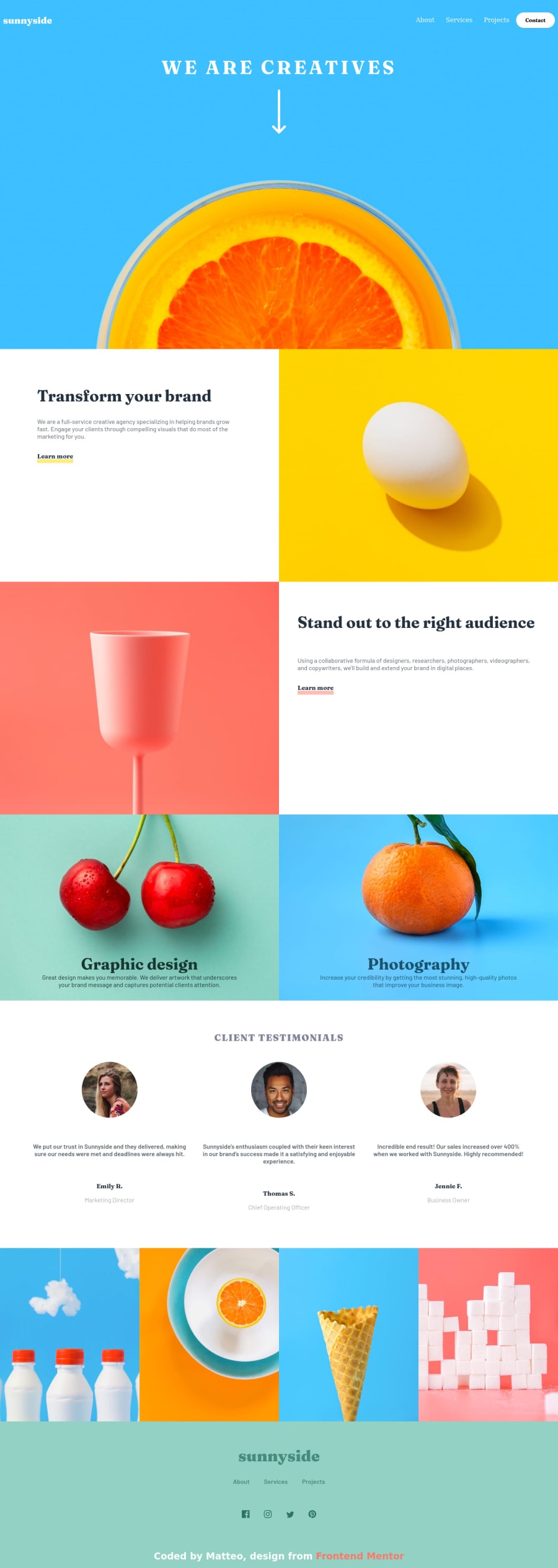 Frontend Mentor Responsive Website Using Flexboxgrid And Relative Units Coding Challenge Solution