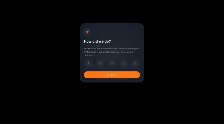 Frontend Mentor Rating Component Using Html Css Js Coding Challenge Solution