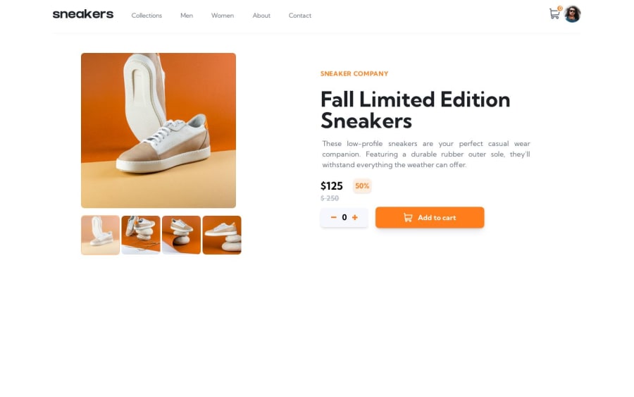 Frontend Mentor Eccomerce Product With React Coding Challenge Solution