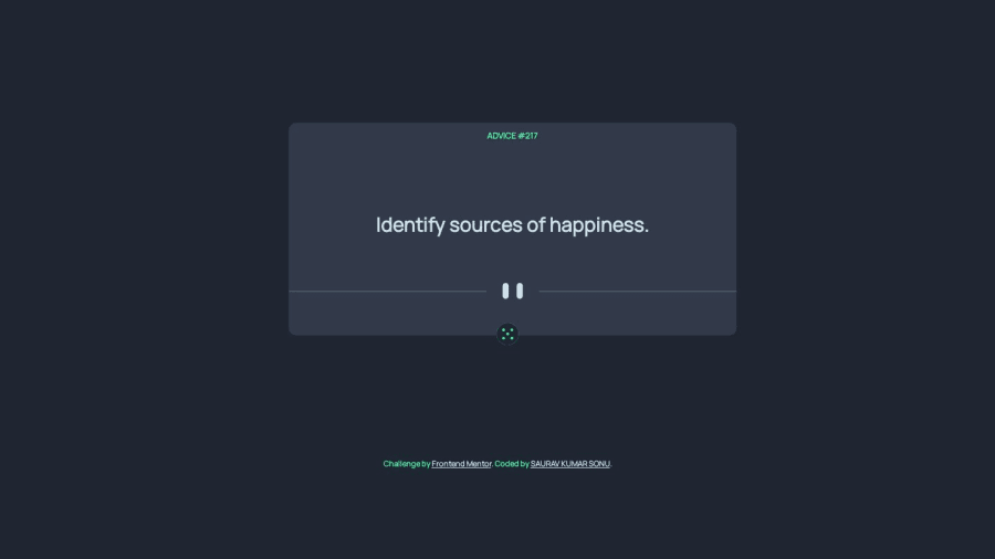 Frontend Mentor Advice Generator Using Vanilla Js Coding Challenge