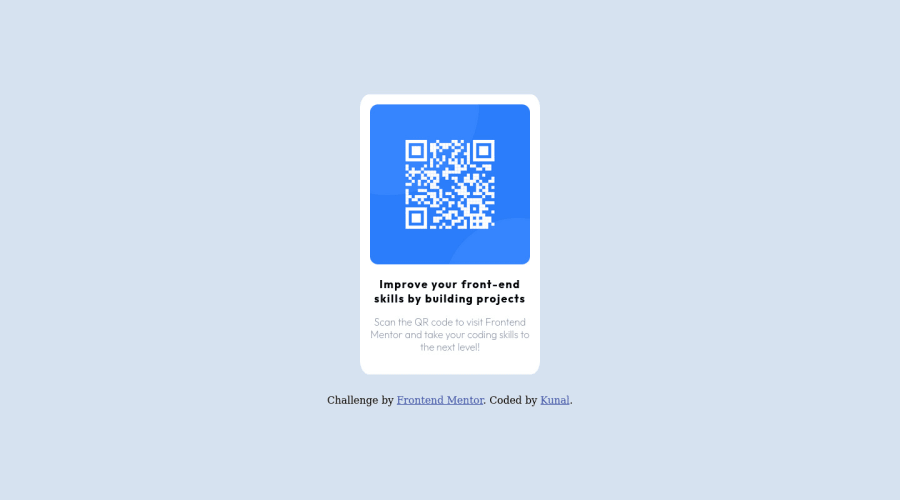 Frontend Mentor Qr Code Using Flexbox Coding Challenge Solution