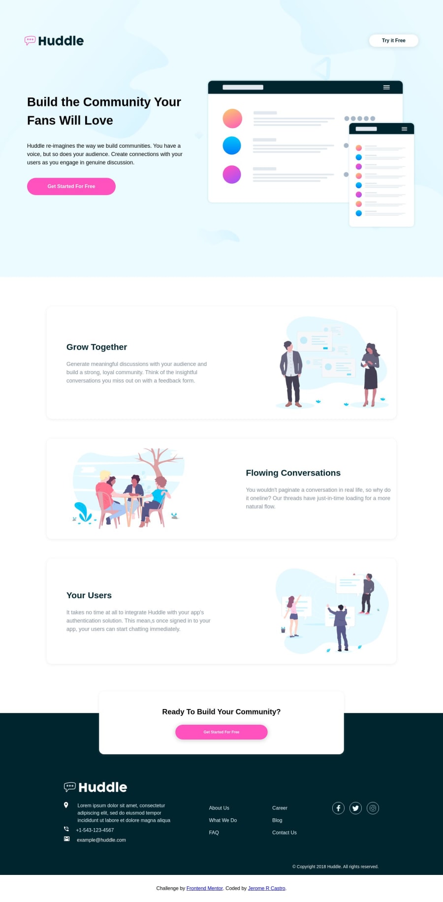 Frontend Mentor Html Css Responsive Coding Challenge Solution