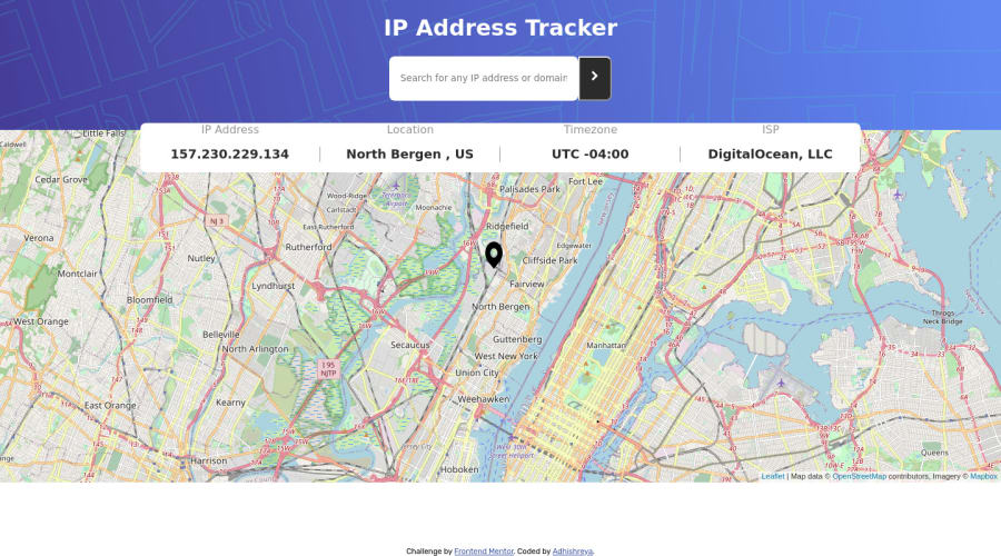 Frontend Mentor Ip Address Tracker Using React Coding Challenge Solution