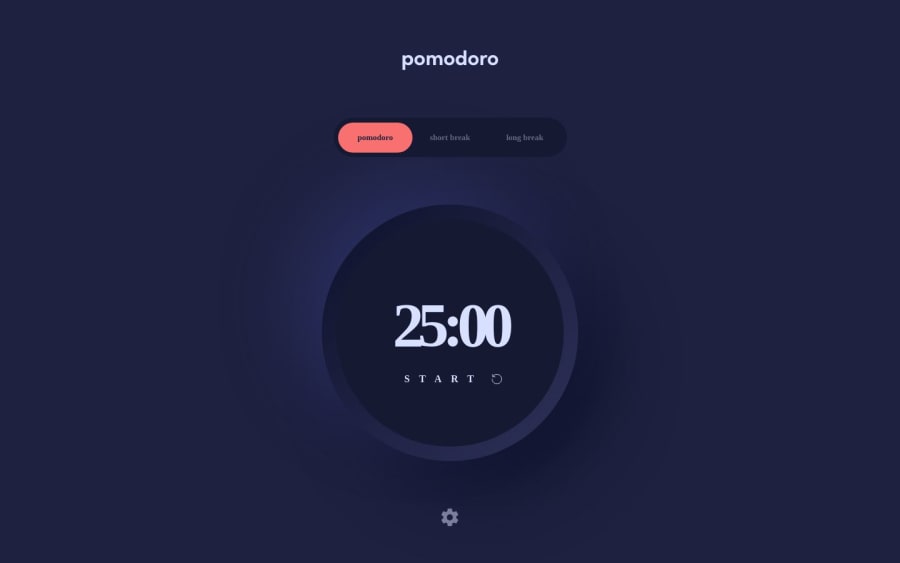 Frontend Mentor Pomodoro Timer Coding Challenge Solution