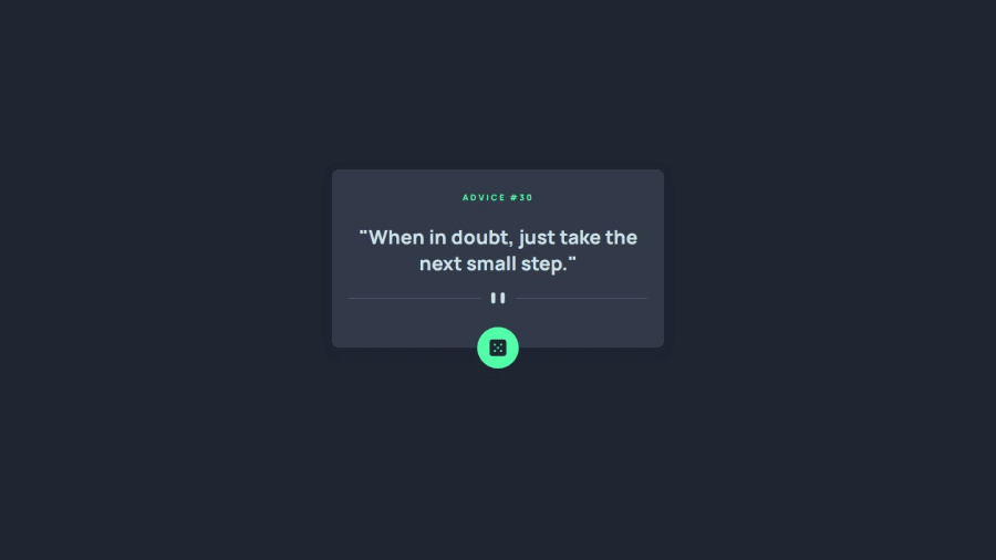 Frontend Mentor Advice Generator App Solution Coding Challenge Solution