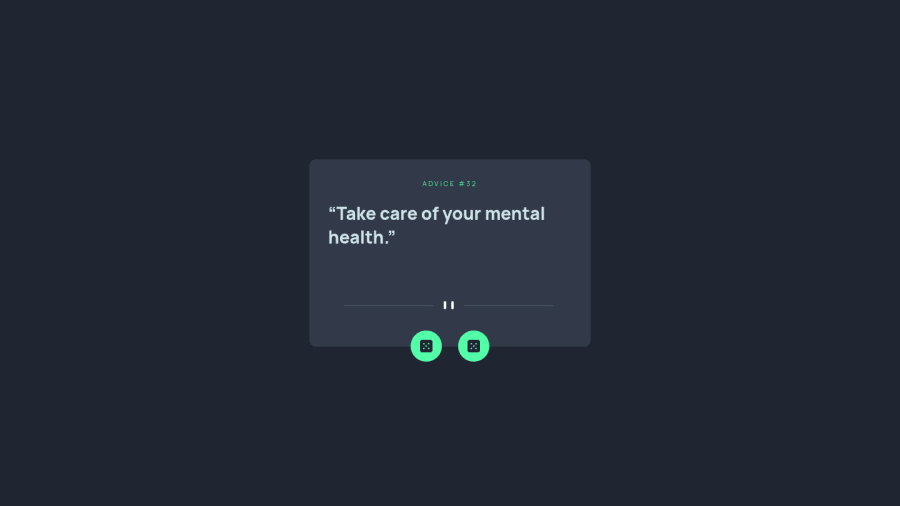 Frontend Mentor Advice Generator App Html Css Javascript Coding