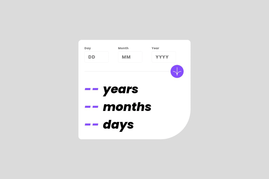Frontend Mentor Age Calculator App Using React Coding Challenge Solution