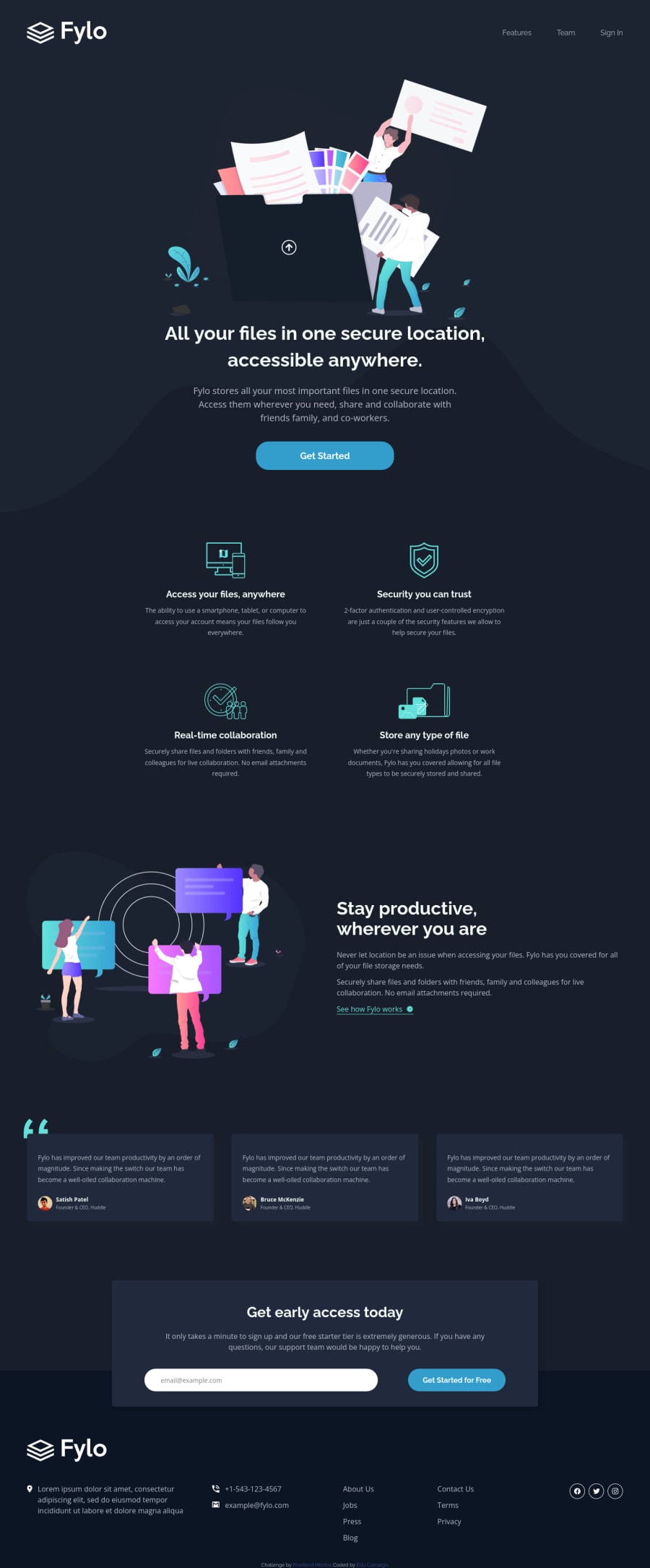 Frontend Mentor Responsive Landing Page Using Html Css And Js Coding Challenge Solution