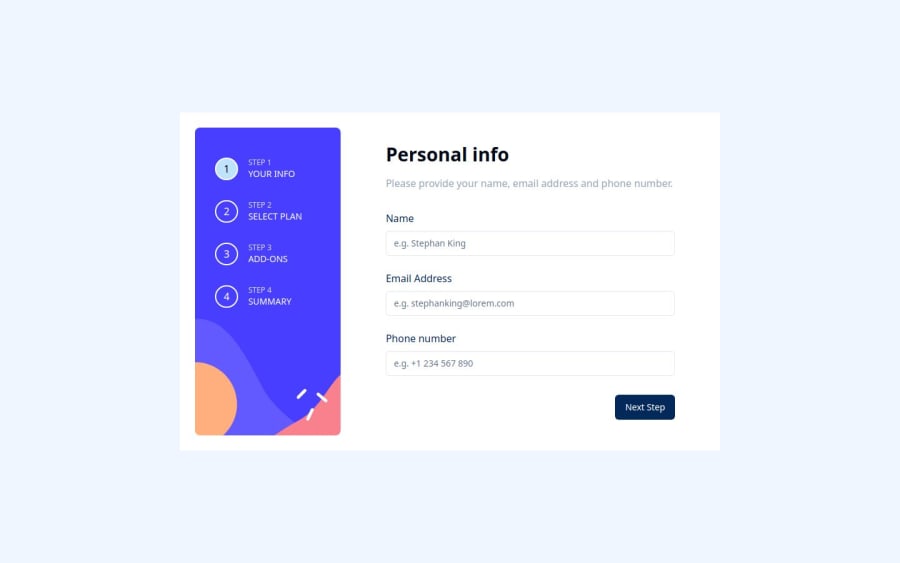 Frontend Mentor Multi Step Form Using Next Js And React Hook Form Coding Challenge Solution