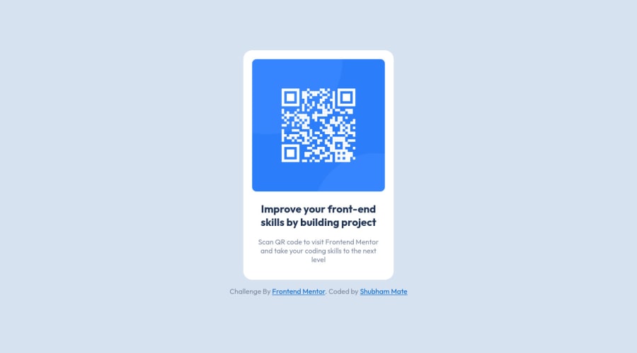 Frontend Mentor Qr Code Component Using Css Flexbox Coding Challenge Solution