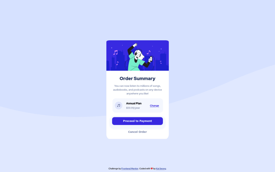 Frontend Mentor Order Summary Component Using Scss Css Flexbox Coding Challenge Solution