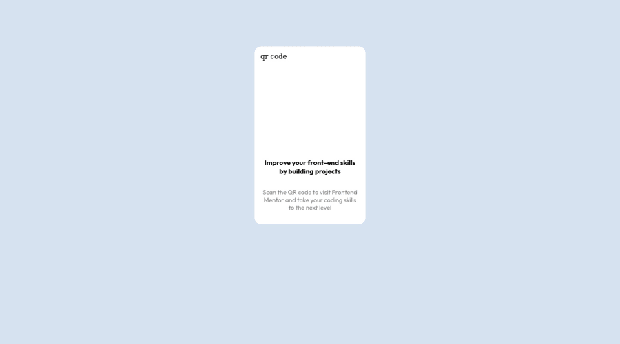 Frontend Mentor Page Code Qr Utilisant Flexbox Coding Challenge Solution