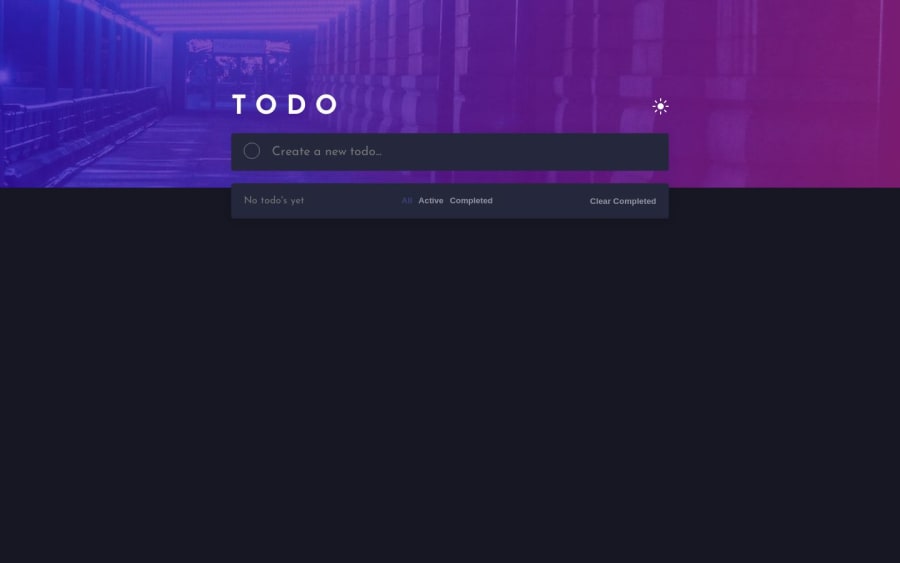 Frontend Mentor Todo App React Coding Challenge Solution