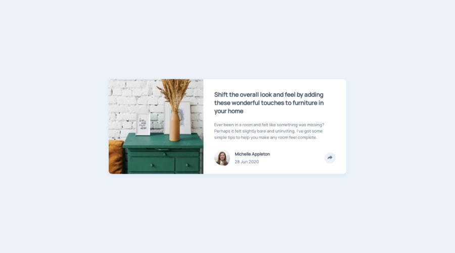 Frontend Mentor Article Preview Component Coding Challenge Solution