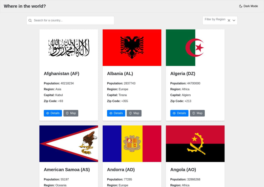 Frontend Mentor Countries Api Challenge Using Angular And Fastapi