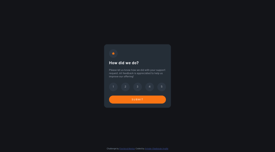 Frontend Mentor Interactive Rating Component Using Css Flexbox And Javascript Coding Challenge