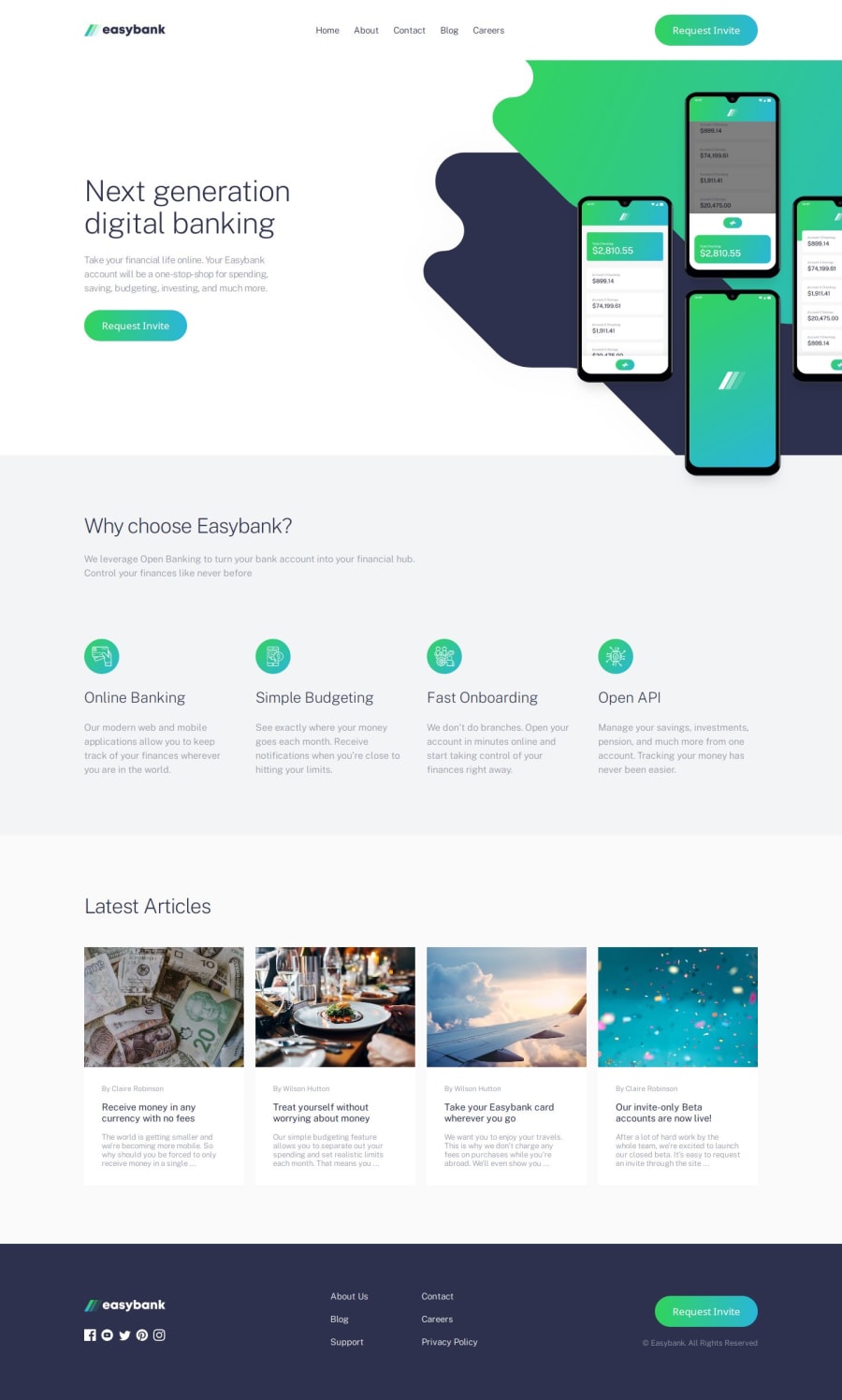 Frontend Mentor Responsive Home Page For A Bank App Using Css Grids
