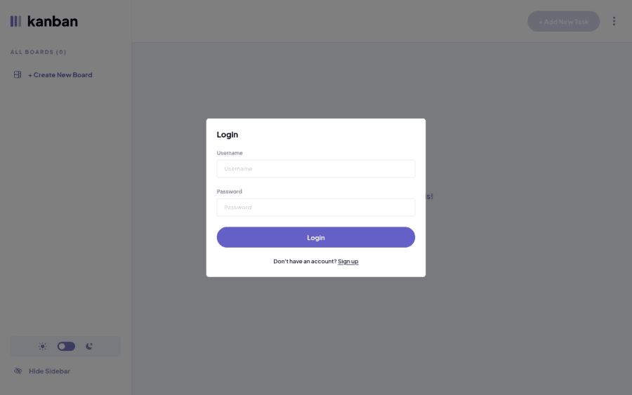 Frontend Mentor Responsive Kanban Task Management App Using React And Graphql Coding Challenge
